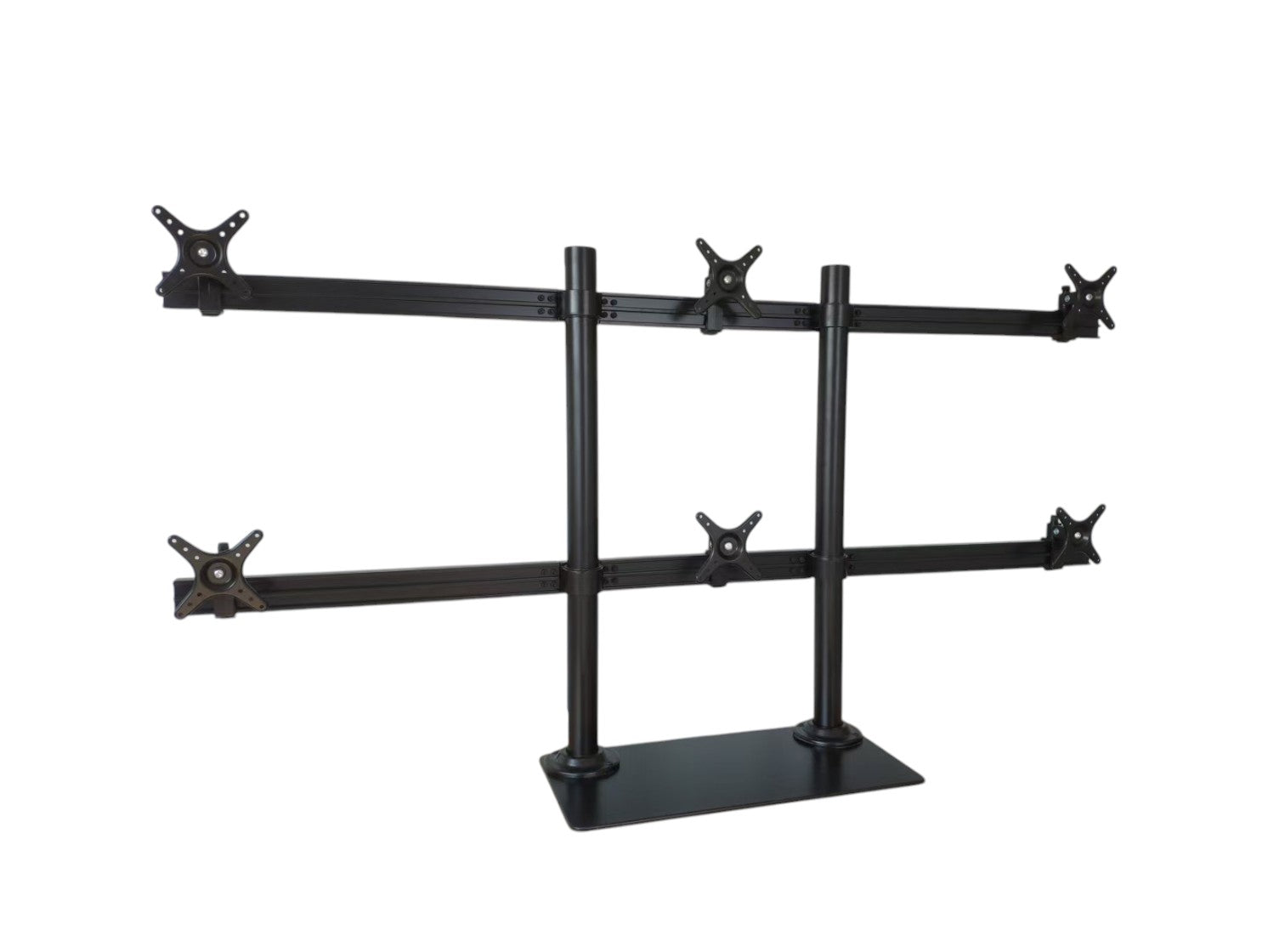 (AVR632) 6 Monitor stand SPEEDSMOUNT video wall dual pole stable Desk