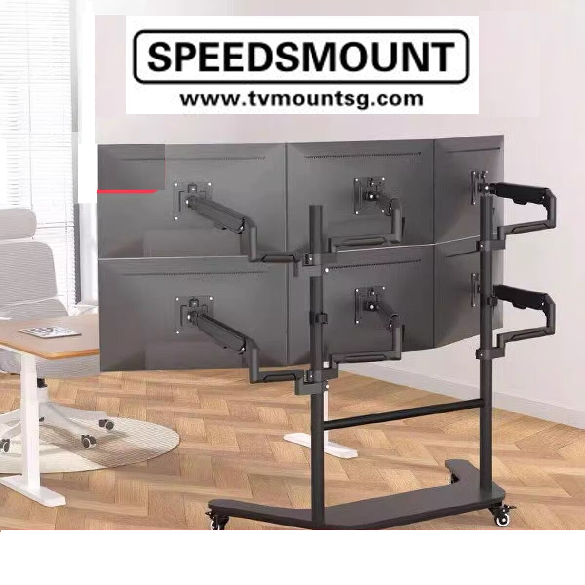 (AVRST) 17-32inch multi TV monitor stand SPEEDSMOUNT mobile cart heigh