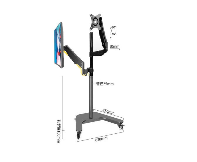 (HDL06) IPAD tablet monitor mobile stand SPEEDSMOUNT anti theft lock k